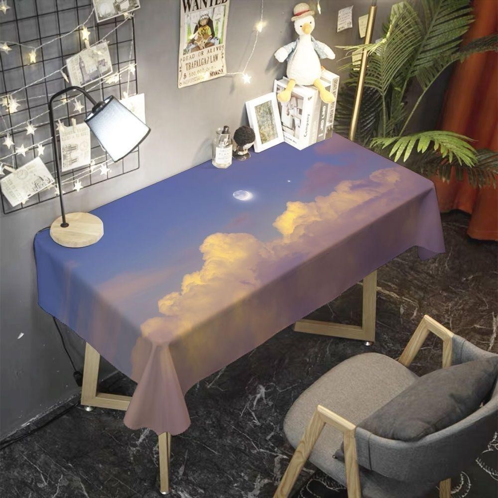 Rectangle Tablecloth Sky Cloud Pattern, Study tablecloth, Girls' Makeup ...