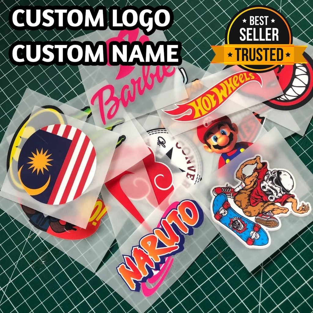 ( CUSTOM LOGO ) iron | DTF Print Direct to Film || DTF Sticker || DTF ...