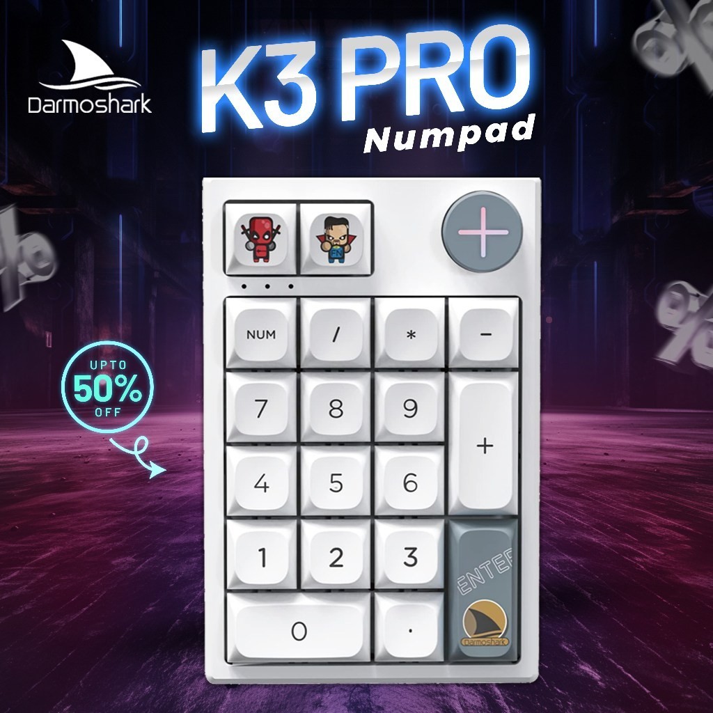 Darmoshark K3 Pro Three Modes 2.4G/BT5.0/USB-C Wireless Bluetooth ...