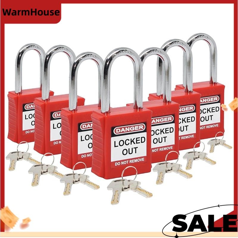 Lockout Tagout Lock Set - 7 Red LotoLocks, Lock Out Keyed Different ...