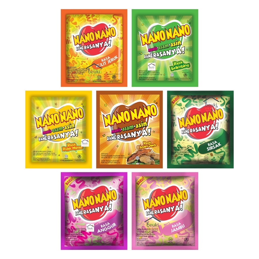 Nano-nano Sweet Candy Tamarind Salty Many Flavors Choose Various ...