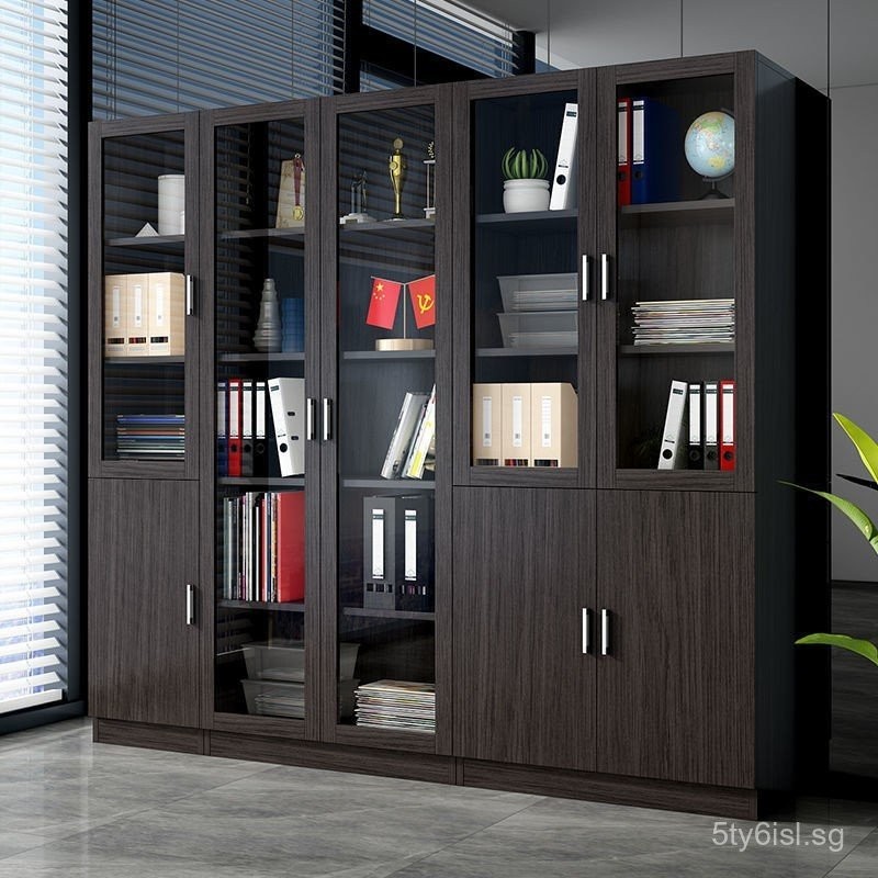 File Cabinet Document Cabinet Wooden Office Archive Cabinet Tempered ...