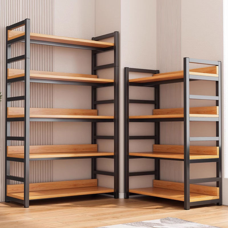 [in stock] Bookshelf Floor-standing Storage Rack Home Integrated Wall ...
