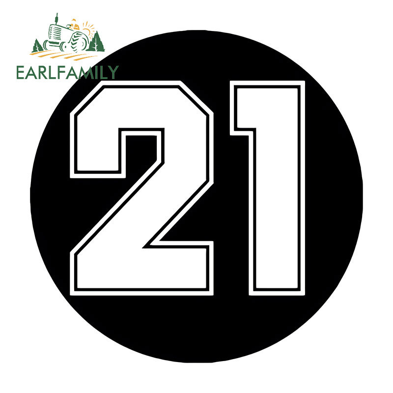 EARLFAMILY 13cm Number Twenty One Car Sticker Creative Artistic ...