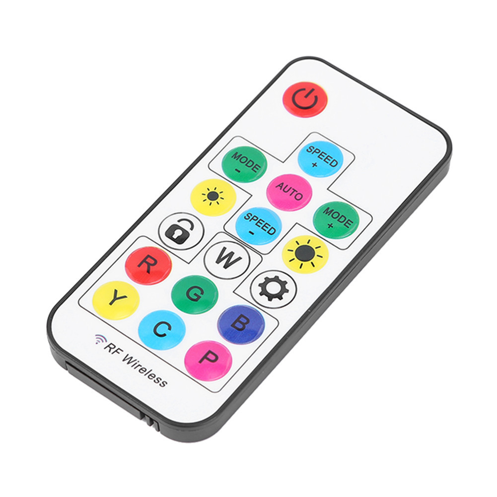 5V Battery Powered 2.4G 17 Keys RGB LED Strip Light Remote Control for ...