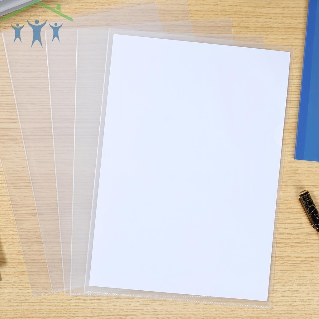 50Pcs Clear Document Folder L Type Plastic File Folders Plastic ...