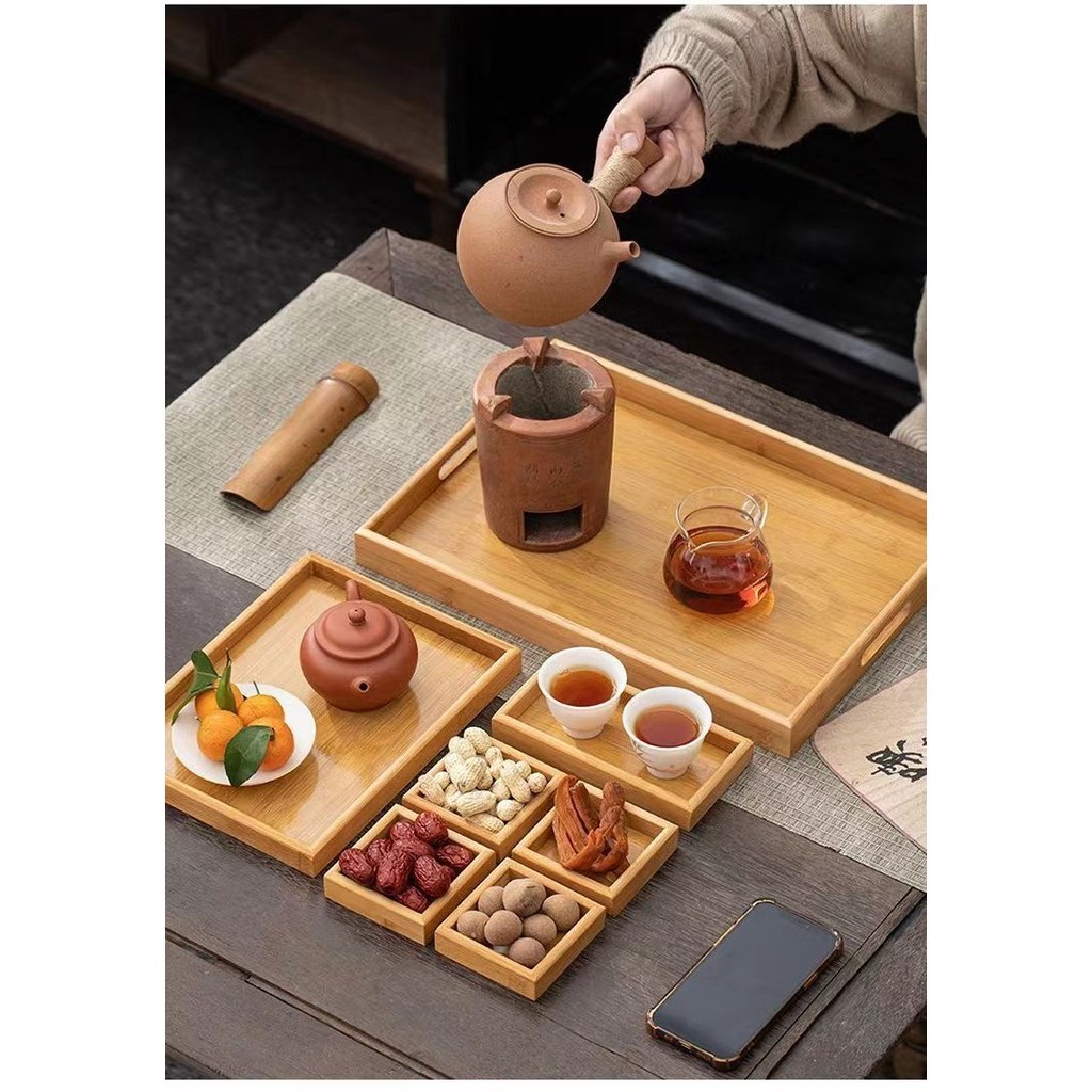 Ready Stock Bamboo Wood Pallet Dinner Plate Wood Kitchen Accessories ...
