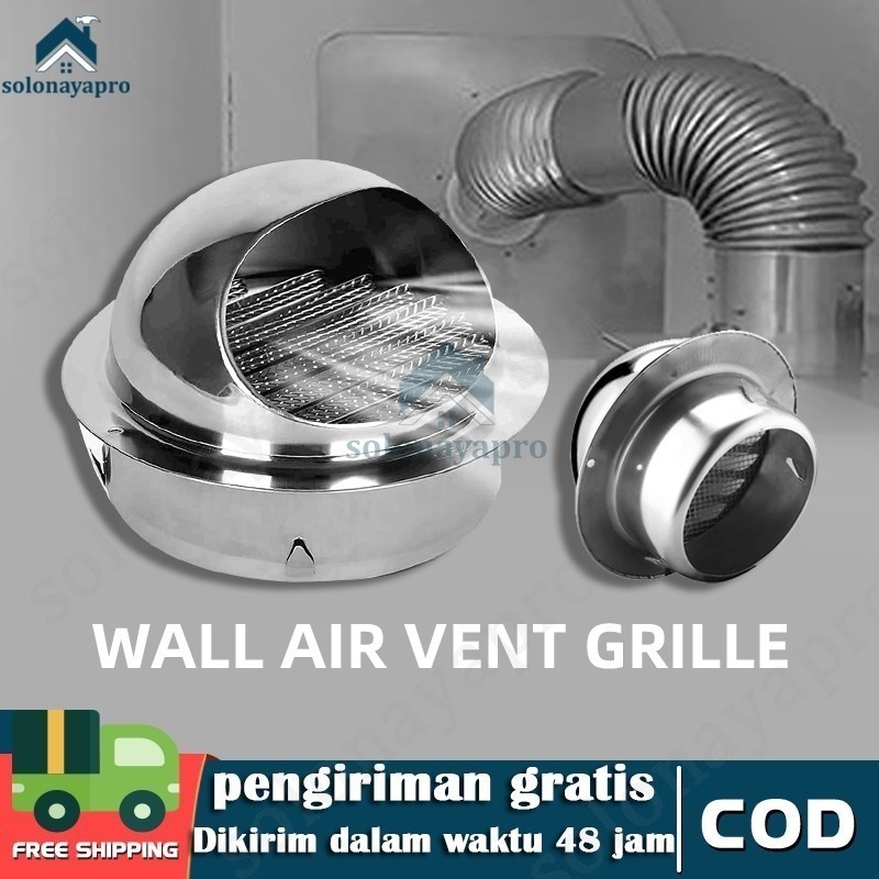 Wall Air Vent Grille Ducting Air Vent Exhaust Stainless/100MM Wall Air ...