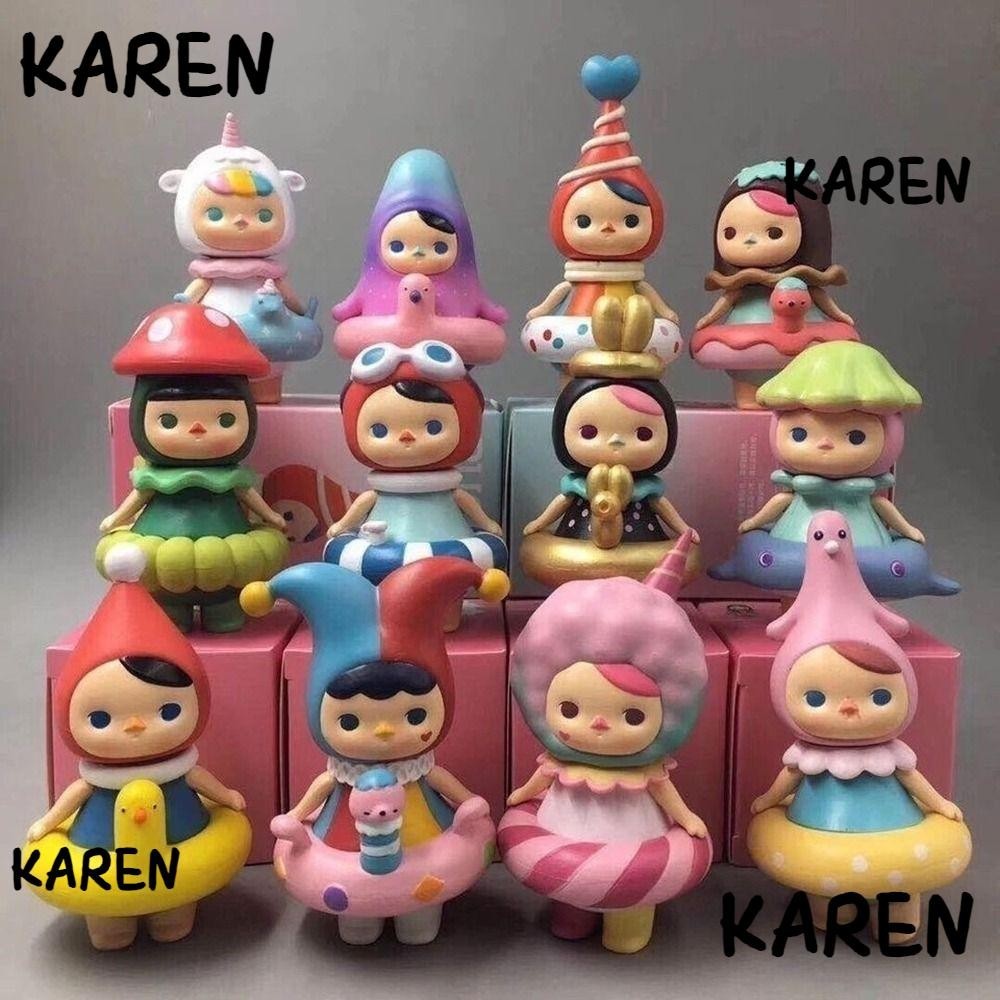 KAREN Box, Cute Pucky Pool Babies Series Anime Cartoon Figure Model ...