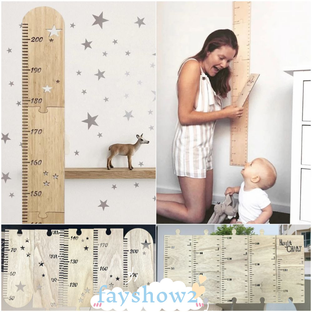 FAYSHOW2 Height Measurement Stickers, Enclose Adhesive Sticker Wood ...