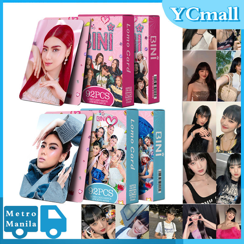 92pcs/Box Bini Photocard, Bini Lomo Card Stickers, Mikha Jhoanna Colet ...