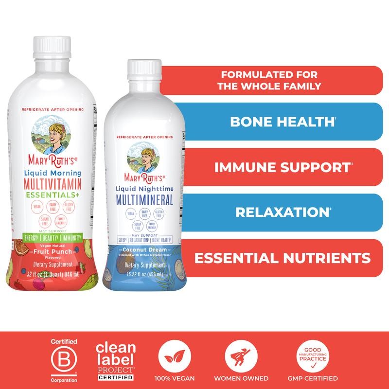 MaryRuth's AM to PM Multivitamin + Multimineral Bundle - Liquid Morning ...