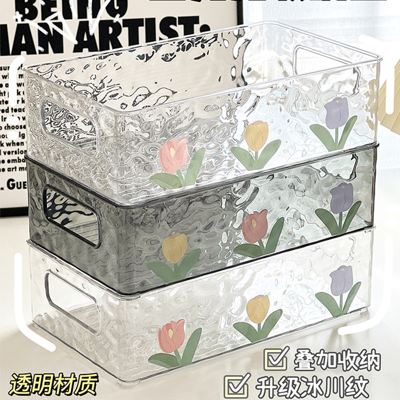[48H Shipping] ins Fengya Acrylic Desktop Storage Box Transparent Desk ...