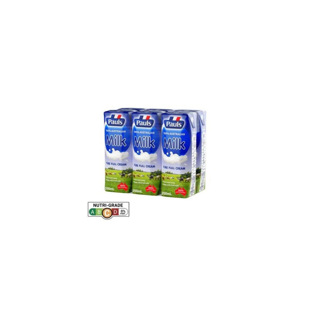 PAULS UHT PURE FULL CREAM MILK 6SX250ML | Shopee Singapore