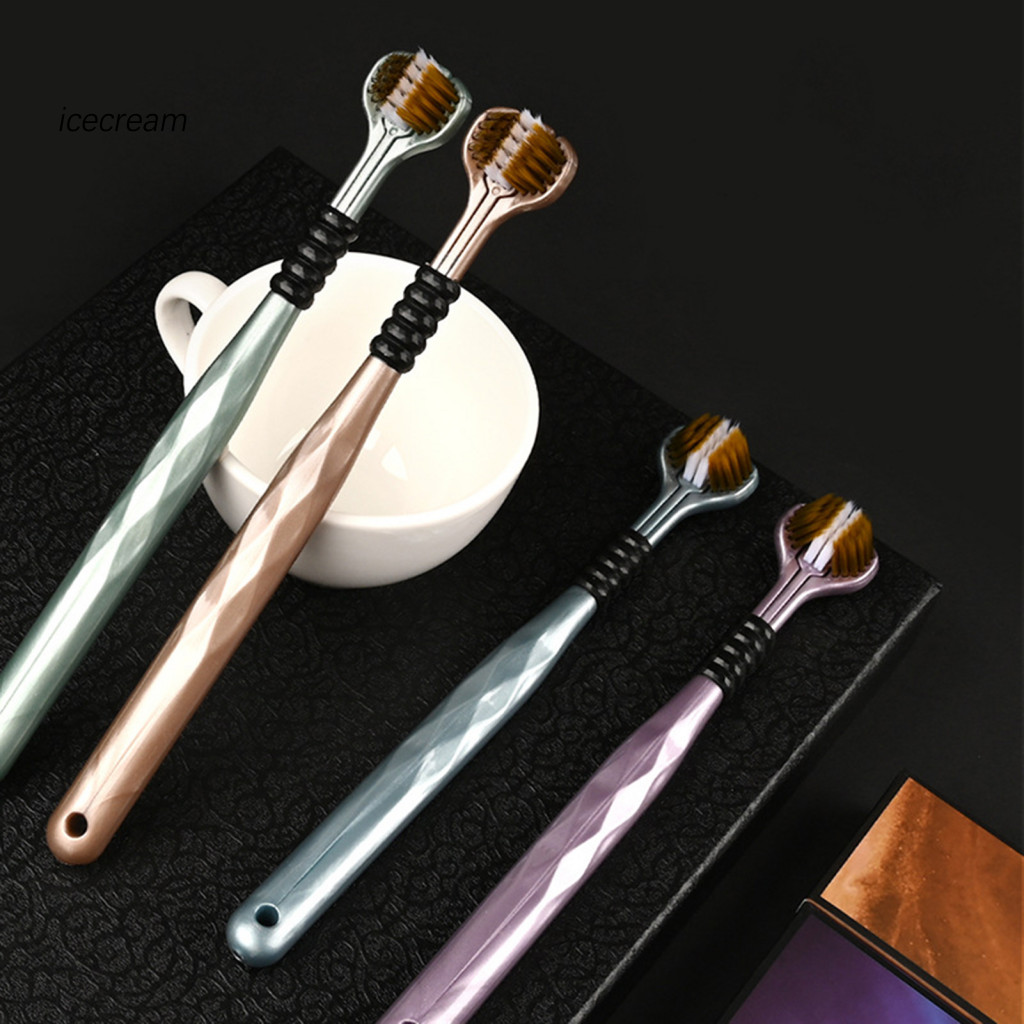 [ICE] Triple Head Toothbrush Dental Health Product 3-sided Toothbrush ...