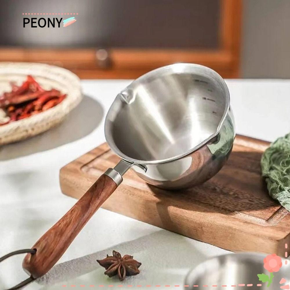 PEONIES Milk Pot Small Gravy Stainless Steel Frying Cooking Pot Melting ...