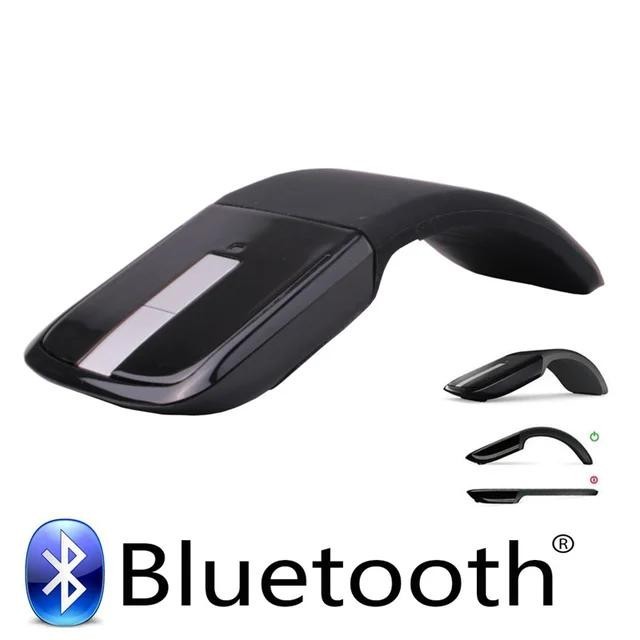 Wireless 2.4G/Bluetooth Mouse Arc Touch Folding Design Mause 1200 DPI ...