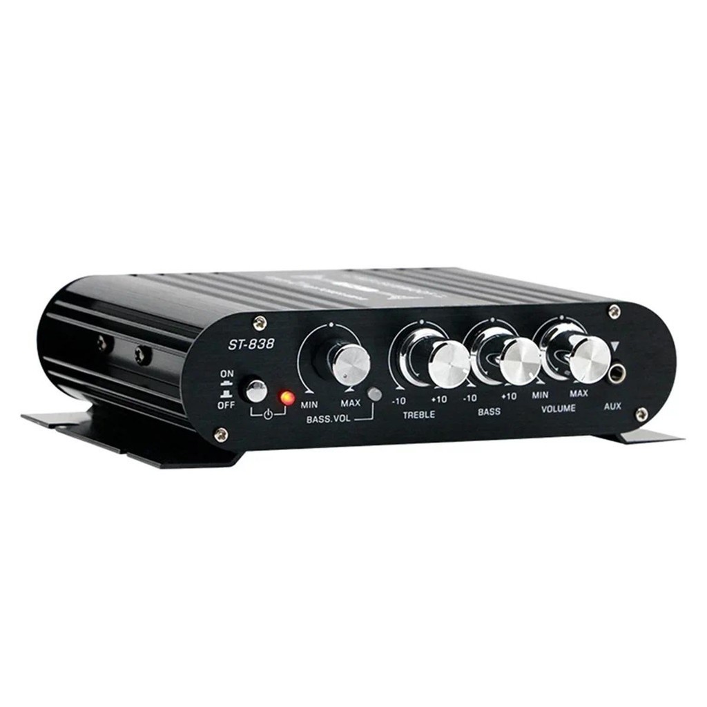 ST-838 HIFI Amplifier 2.1 Channel Car MP3 Mini Amp AUX Input High and ...