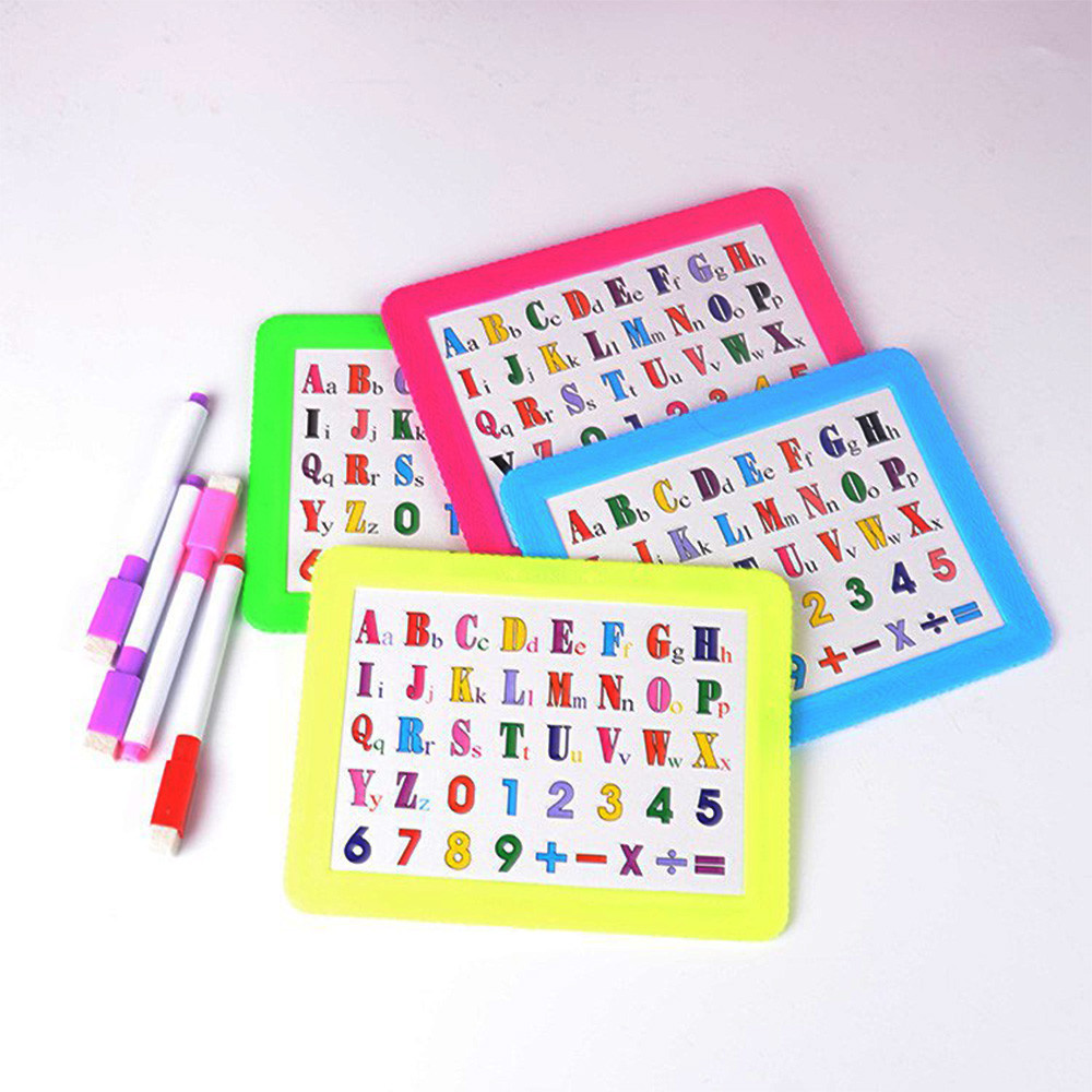 Easy Home Kids Alphabet Mini White Board with Marker and Eraser (Random ...