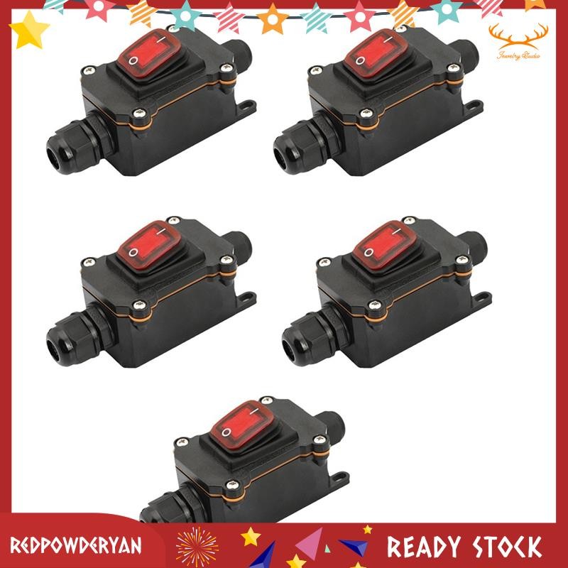 [Stock] 5PCS Waterproof Switch Ship Type Switch 12V/24V 30A Rain Proof ...