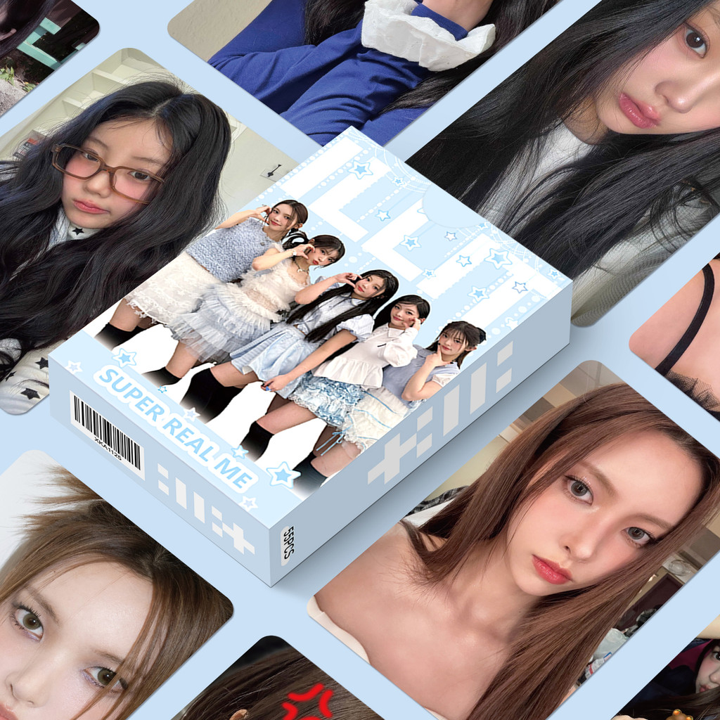 50-55pcs/box ILLIT Holographic Laser Lomo Cards SUPER REAL ME Album ...