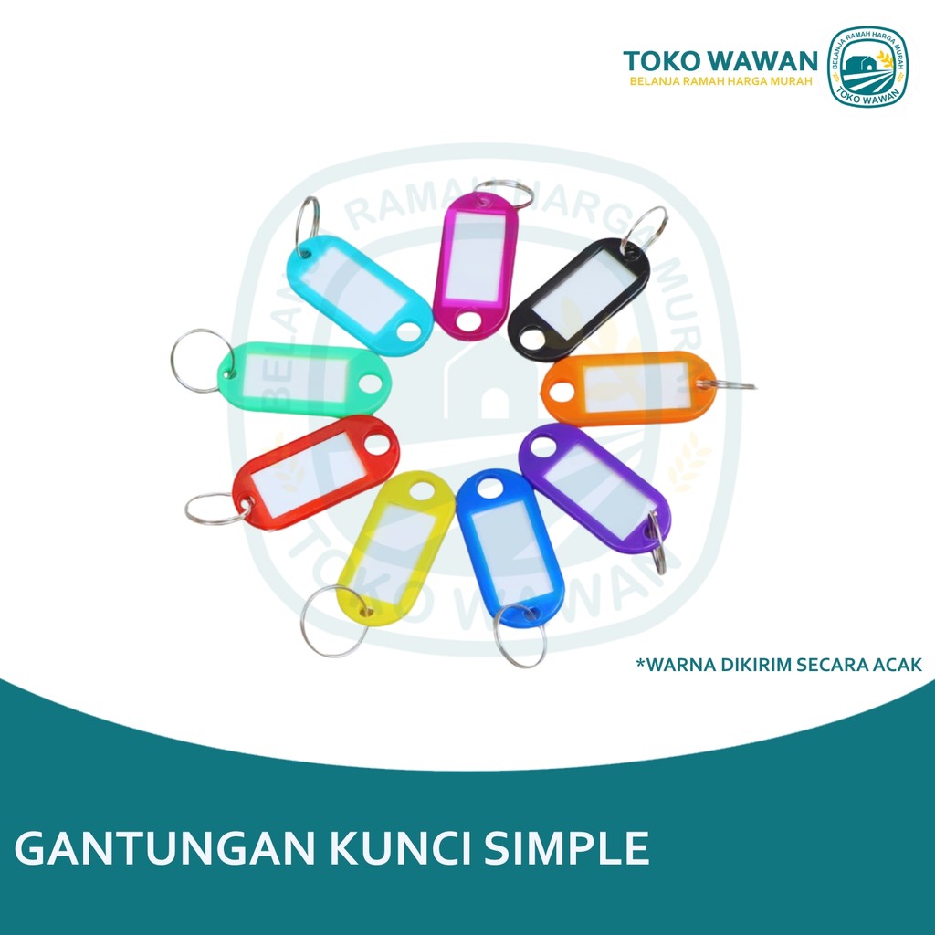 GANTUNGAN Simple Name Tag Keychain / Name Label Keychain Tag / Keychain ...