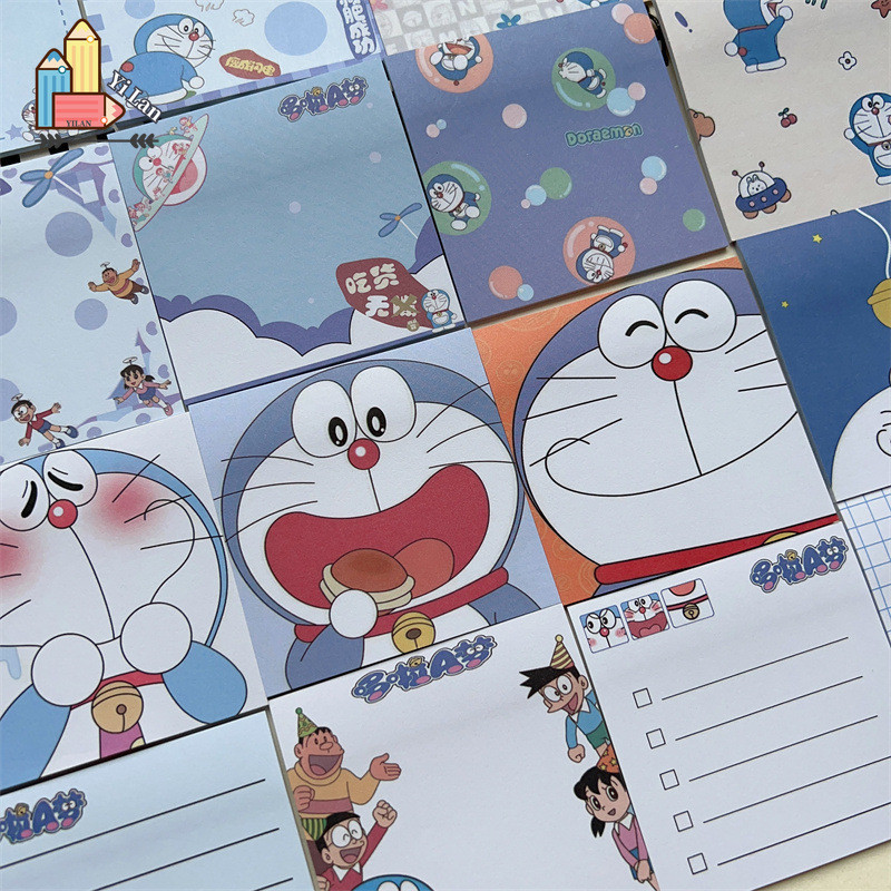 80 Sheets/pack Doraemon of Sticky Notes with Cute Cartoon Sticky Notes ...