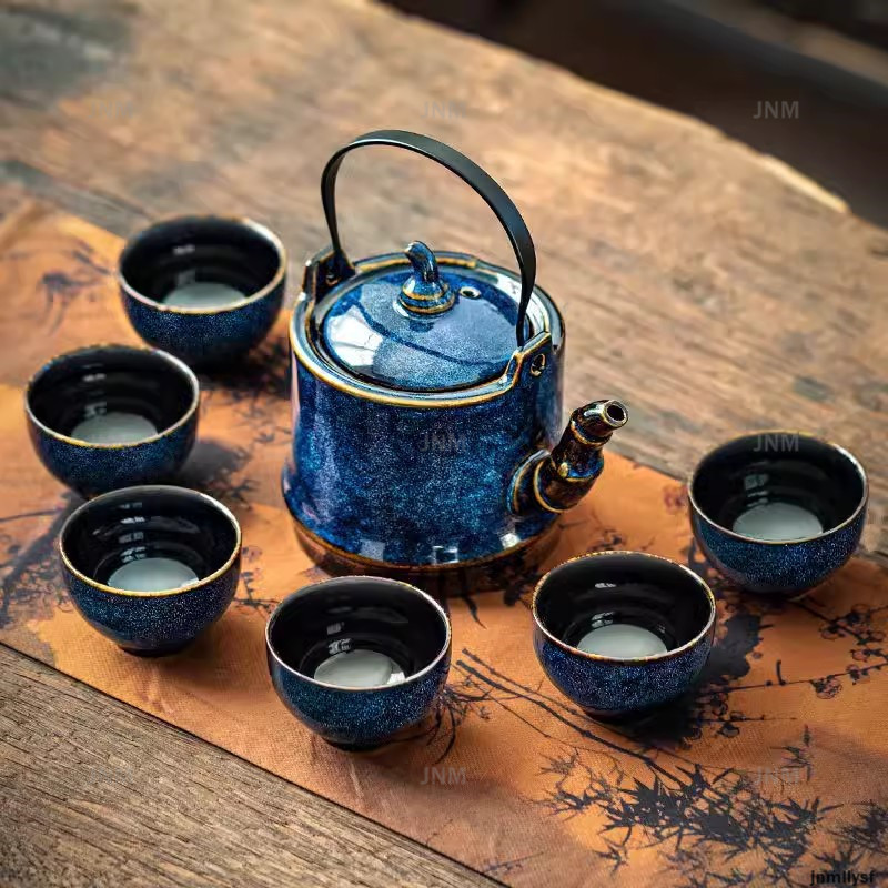 1Set Ceramic Teapot Set Kit Kung Fu Teaware Chinese Teapot Teacup Set ...