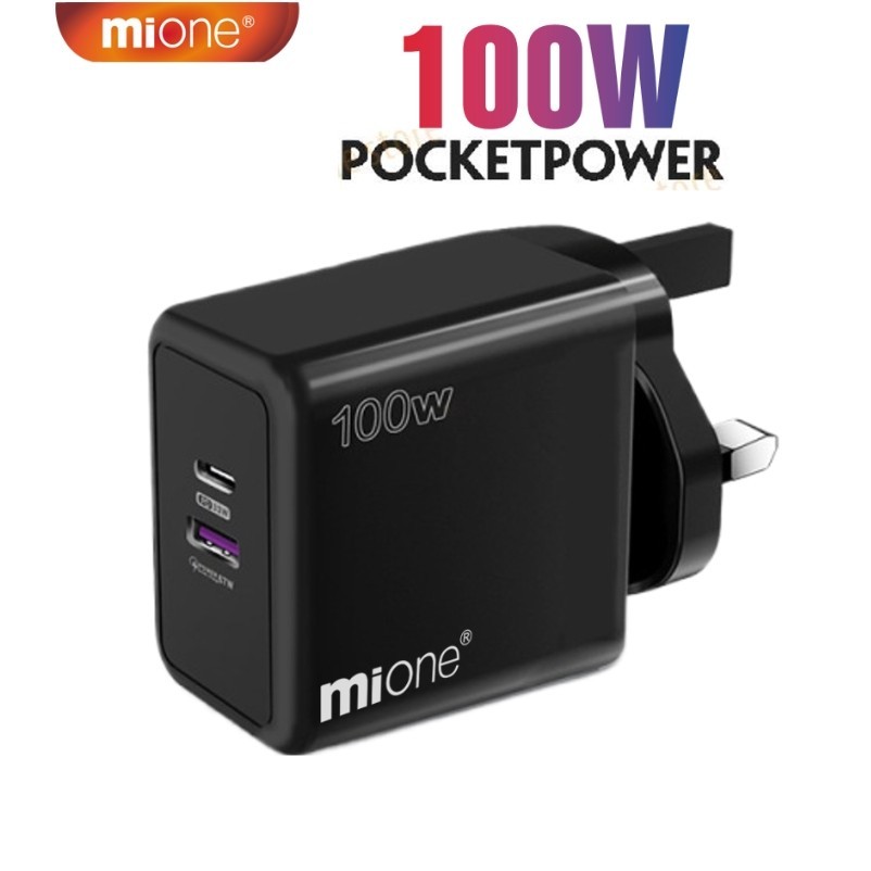 Mione Travel Adapter 100W Fast Charger USB Type C Adaptor USB C For IP ...