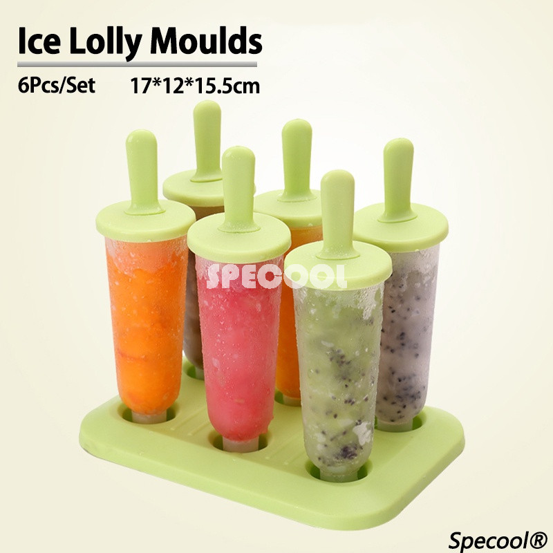 SG Specool® Ice Lolly Moulds 6 Pack Molds Set Ice Lolly Makers Ice ...