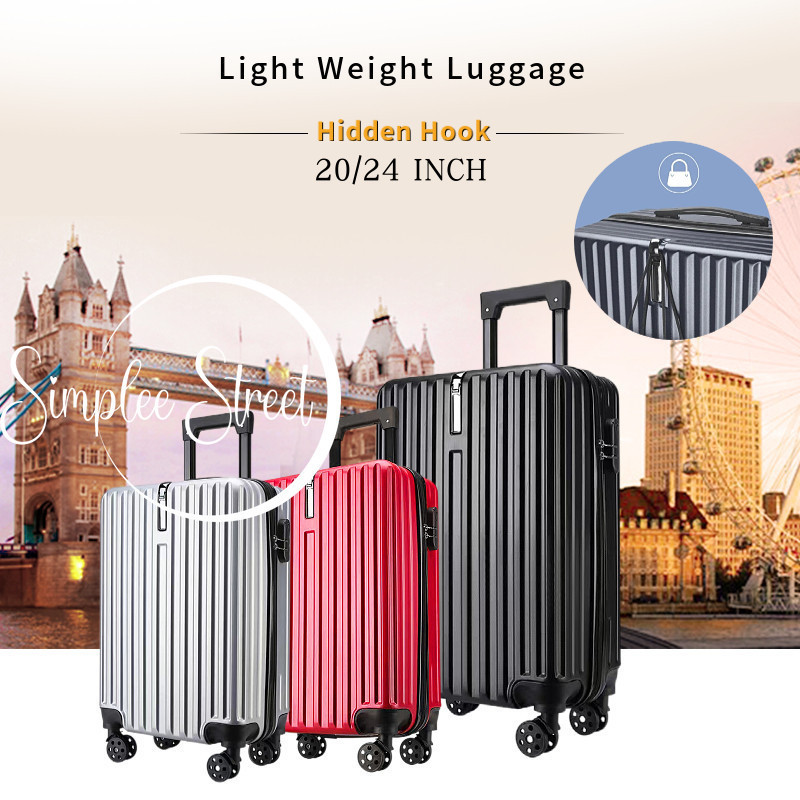 【SG Local Stock】 Light Weight Luggage Waterproof Suitcase With Hook ...