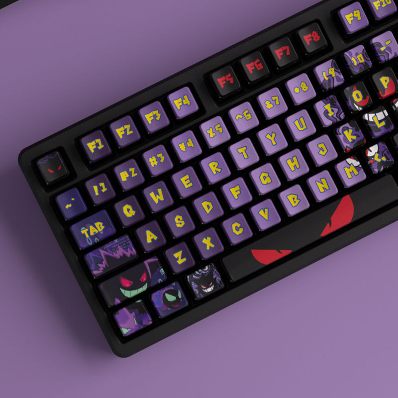 Gengar Four Sided Clear Keycaps PBT Five Sided Sublimation OEM Height ...