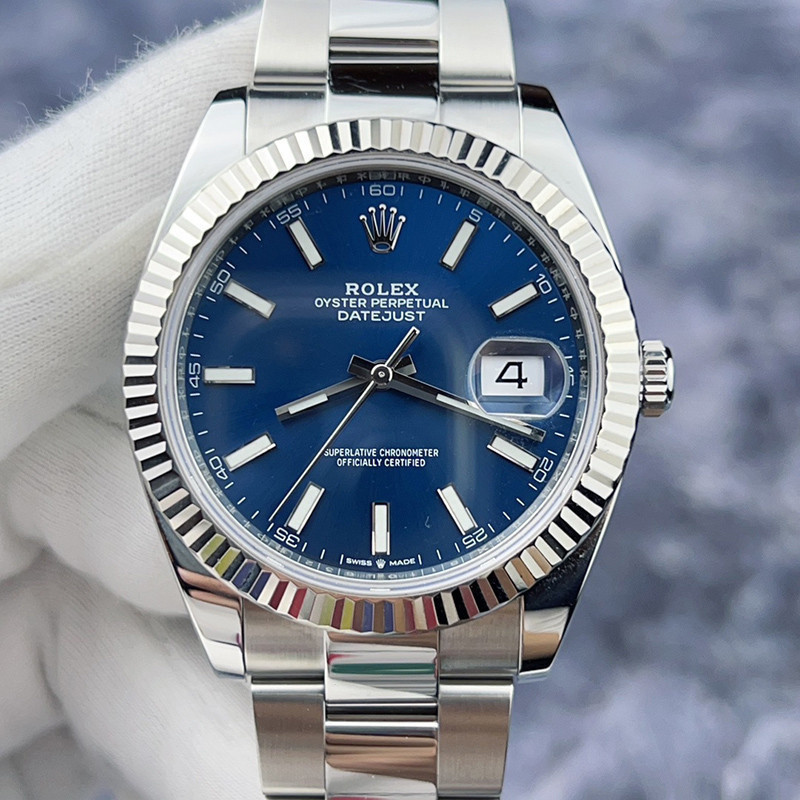 Rolex Log Type m126334- 0001 Blue Disc Luminous Automatic Mechanical ...