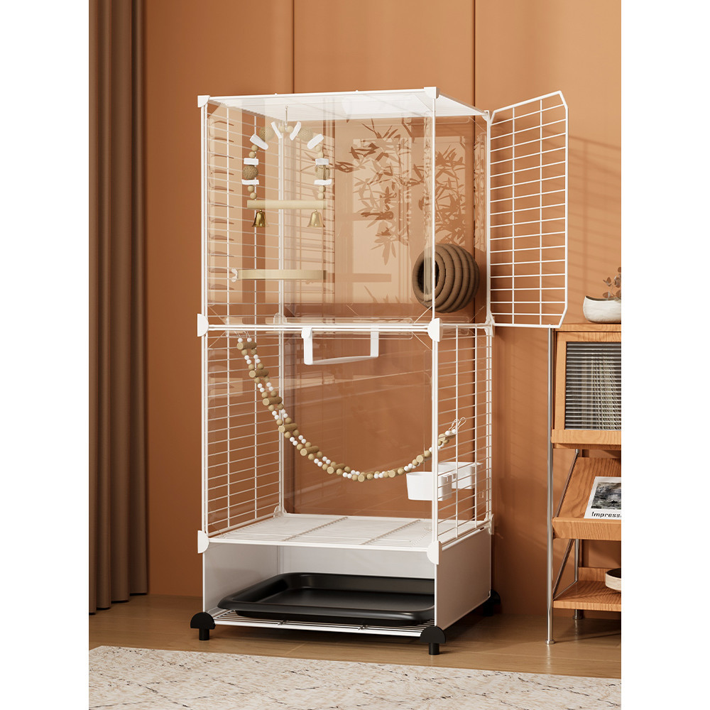 Bird Cage Luxury Villa Pet Parrot Home Breeding Cage Large Size ...