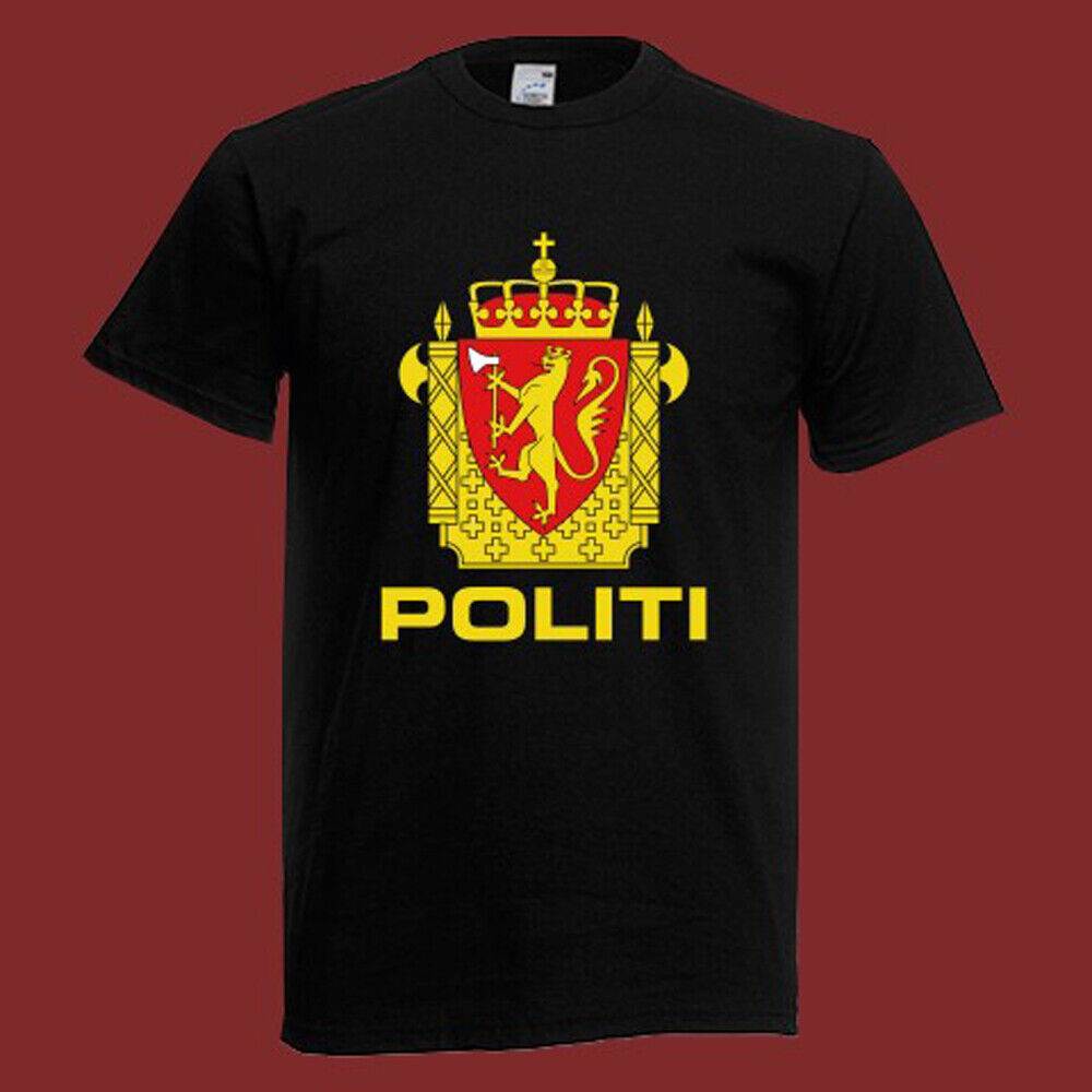 Norway Politi Norwegian Police Service Men'S Black T-Shirt | Shopee ...