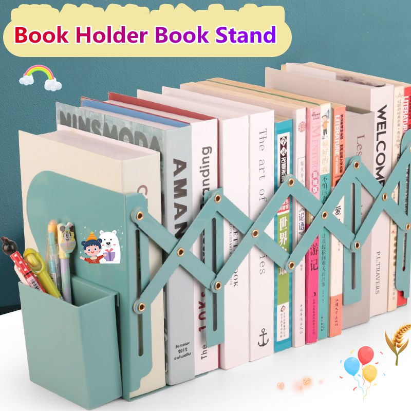 Student Book Holder Book Stand /Retractable Bookshelf Bookcase Book ...