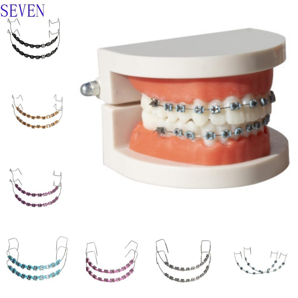 SEVEN 1 Pair Temporary Tooth Decoration, Colorful Fake Brackets ...