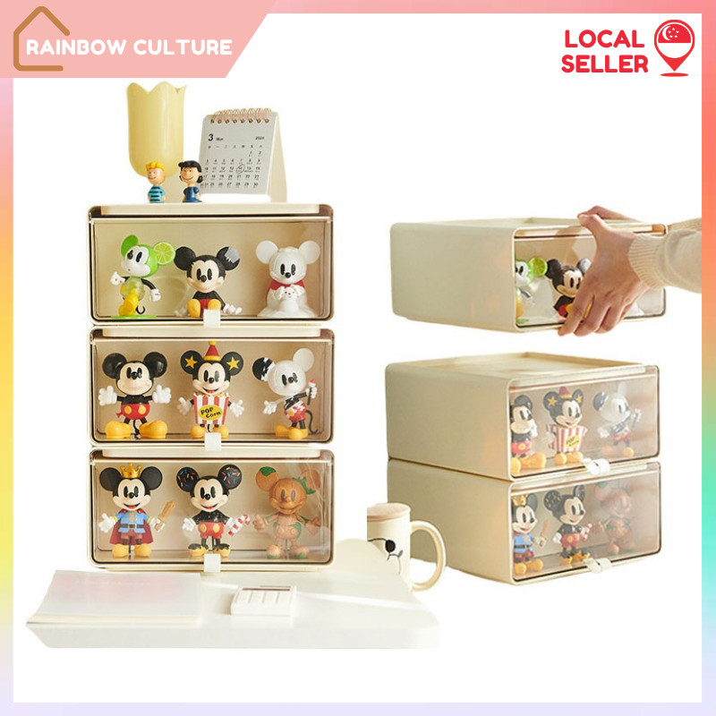 Desktop Figurine Display Storage Box / Pull Out Transparent Blind Box ...