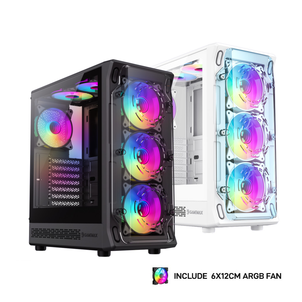Gamemax Starlight 2 Mid Tower PC Casing ATX case | Shopee Singapore