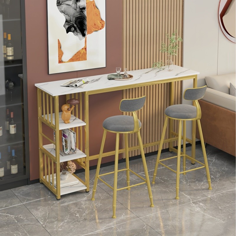 Home bar table and chairs set high table bar table living room table ...
