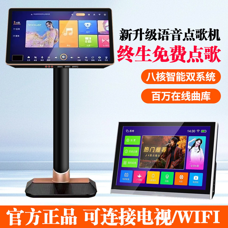New Voice Family KTV Karaoke Machine Touch Screen All-in-One Home ...