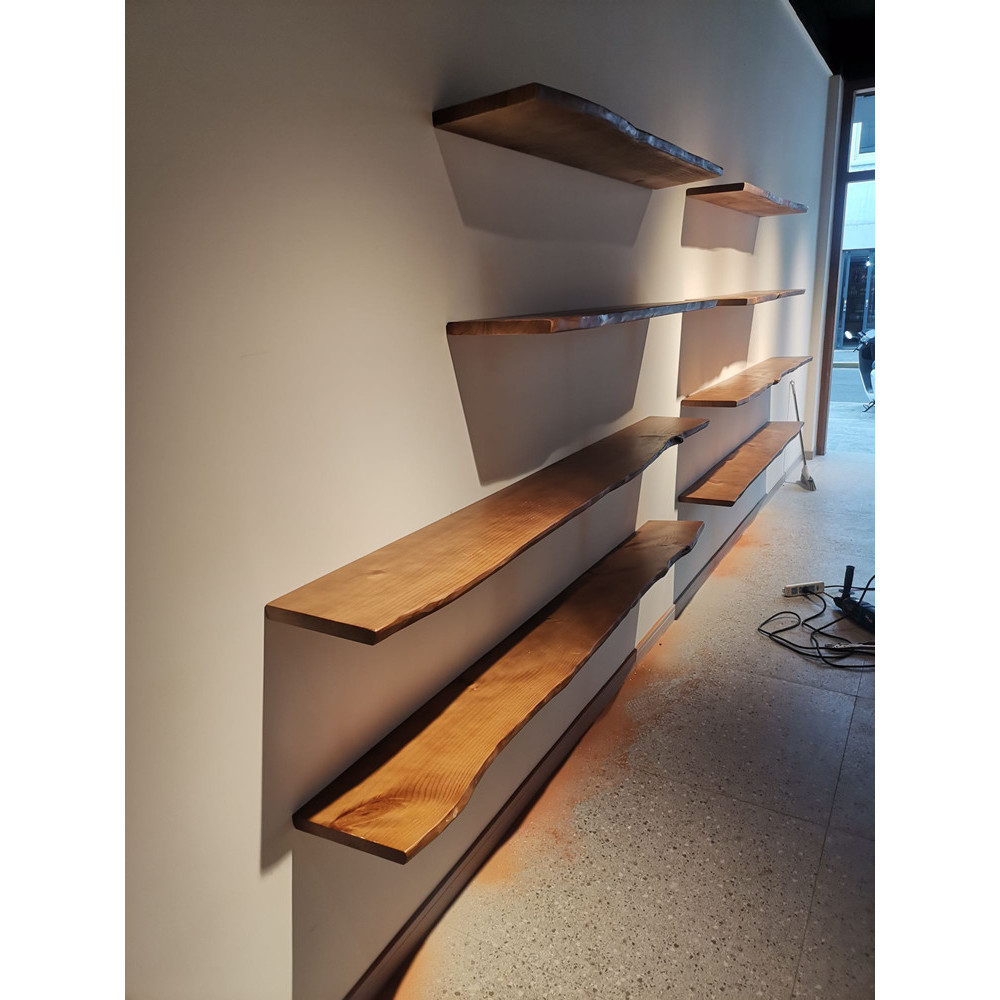 Single Shelf Wall-Mounted Storage Rack Wall Surface Solid Wood Layer ...