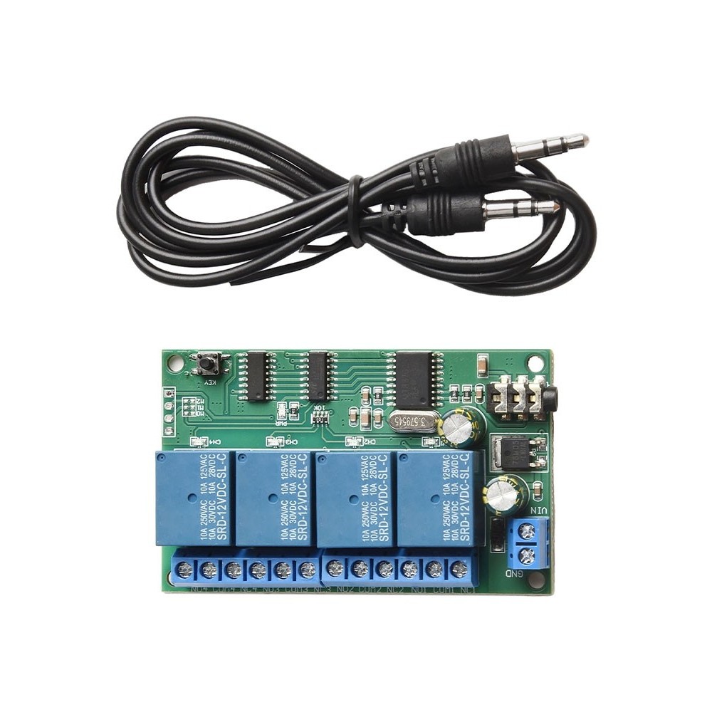 Compact 4 Channel Tone Decoder Relay Operating at 12V for DTMF Signal Processing | Shopee Singapore