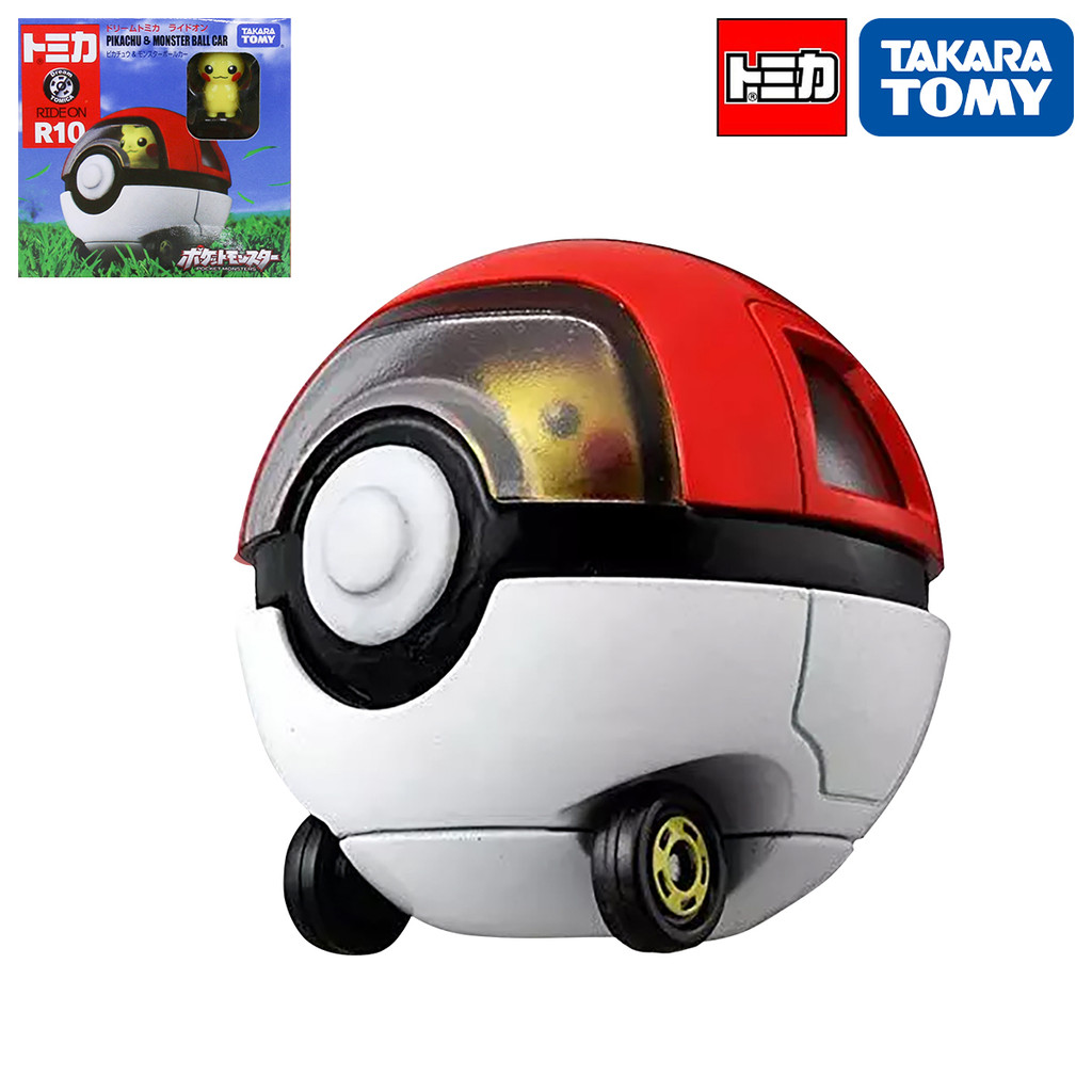 Takara Tomy Dream Tomica R10 Pikachu & Pokeball Car Metal Diecast Car ...