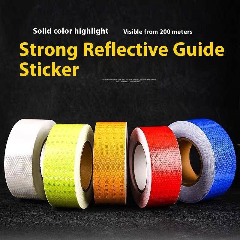 6M Solid color traffic reflective tape Reflective tape 5cm ground Wall ...