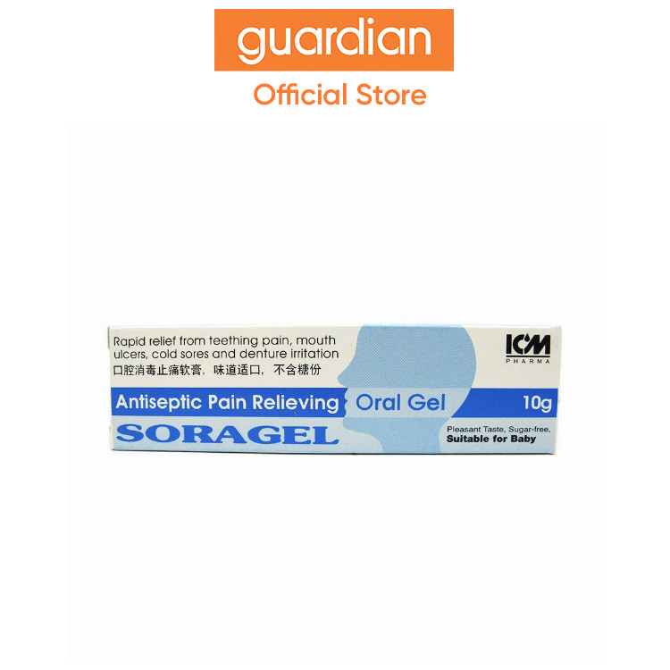 ICM Pharma Soragel Antiseptic Pain-Relieving Oral Gel, 10g | Shopee ...