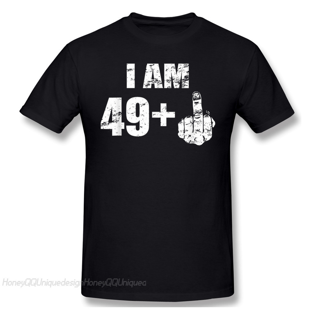 50 Years Old Born In 1971 Cotton Am 49 Plus Middle Finger Funny 50Th ...