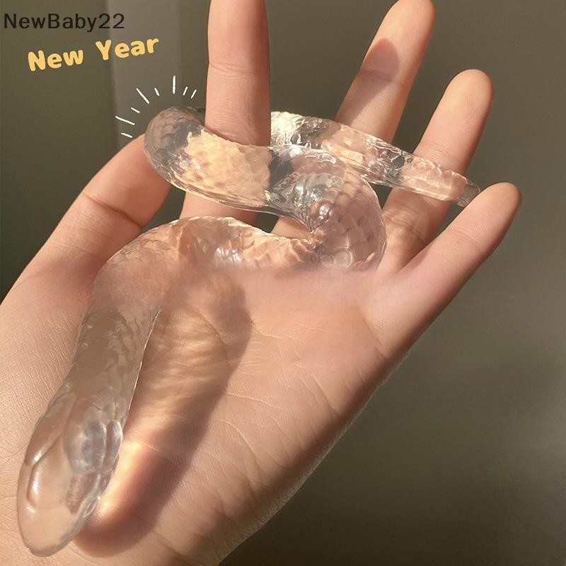 NN Cute Squeeze Transparent Snake Decompression Toy Simulation Curved ...