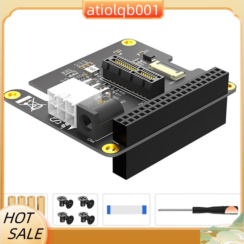 For Raspberry Pi 5 PCIe FFC to PCIe X1 HAT Expansion Board Gen2 Gen3 ...