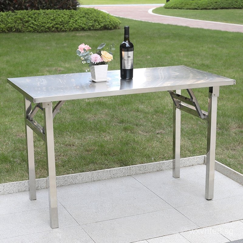 Stainless Steel Folding Dining Table Barbecue Stall Promotion Outdoor ...